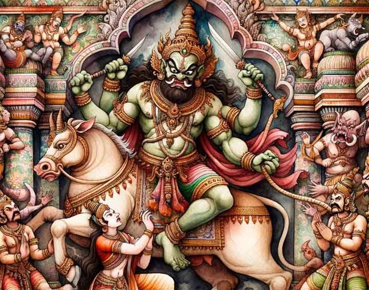 Worship of Demon King Mahishasura